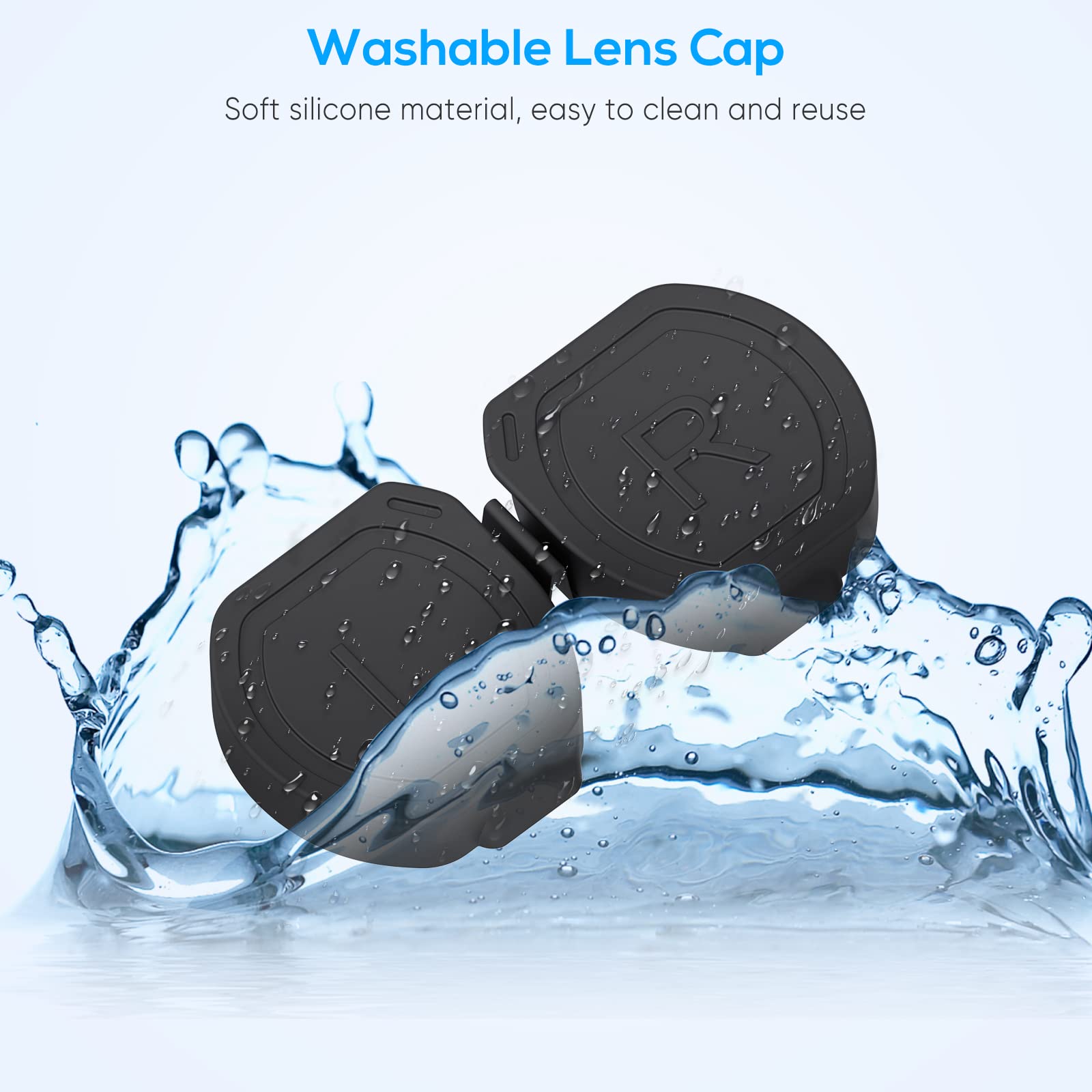 MENEEA Lens Protector Cover for PS VR2, Silicone Protective Cap for Playstation VR2, Easy to Wash and Air Dry, Dustproof, Anti-Scratch & Anti-Grease, Lightweight Accessories for Playstation VR2 Lens