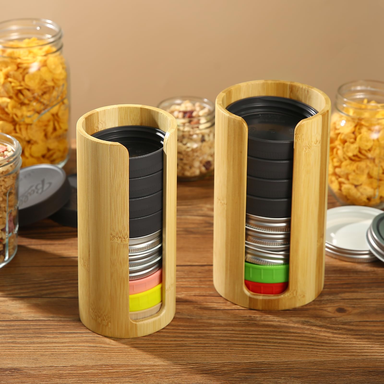 PZHZ Mason Jar Lid Organizer Suitable for Canning Lids、Ball Mason Jar Lids Plastic Mason Jar Lids 2PCS(WIDE®ULAR