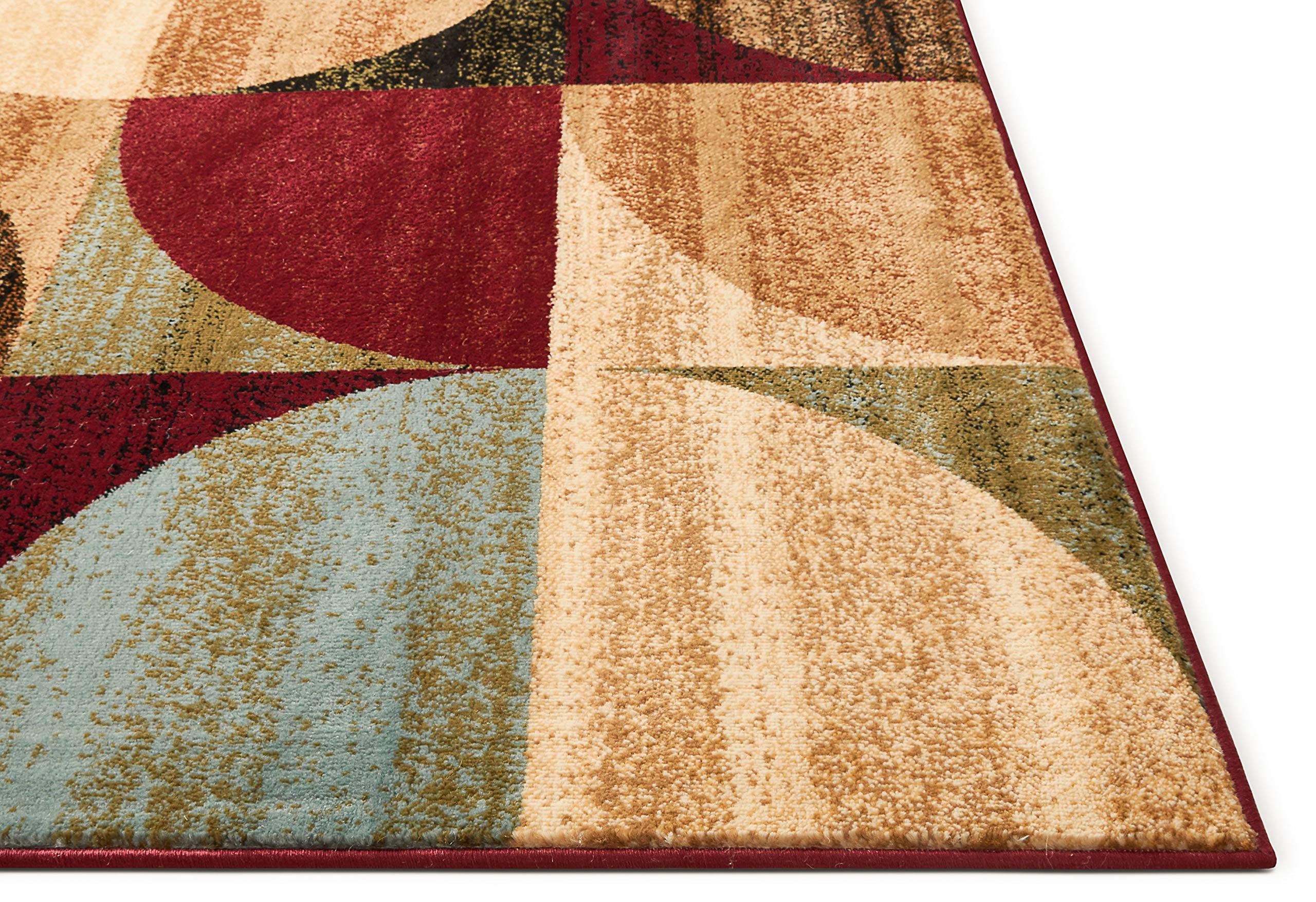 Well Woven Barclay Collection Bowery Art Deco Ivory 4x5 Area Rug - for Entryways, Small Bedrooms, Living Rooms