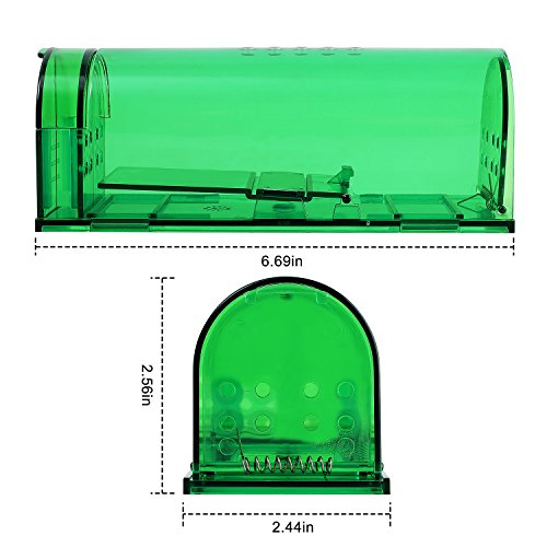 Humane Mouse Traps Indoor for Home - Mouse Trap Easy to Set, Reusable and Effective No Kill Mouse Traps,Catch and Release Mouse Traps,Safe for Family and Pet Indoor/Outdoor-2 Pack