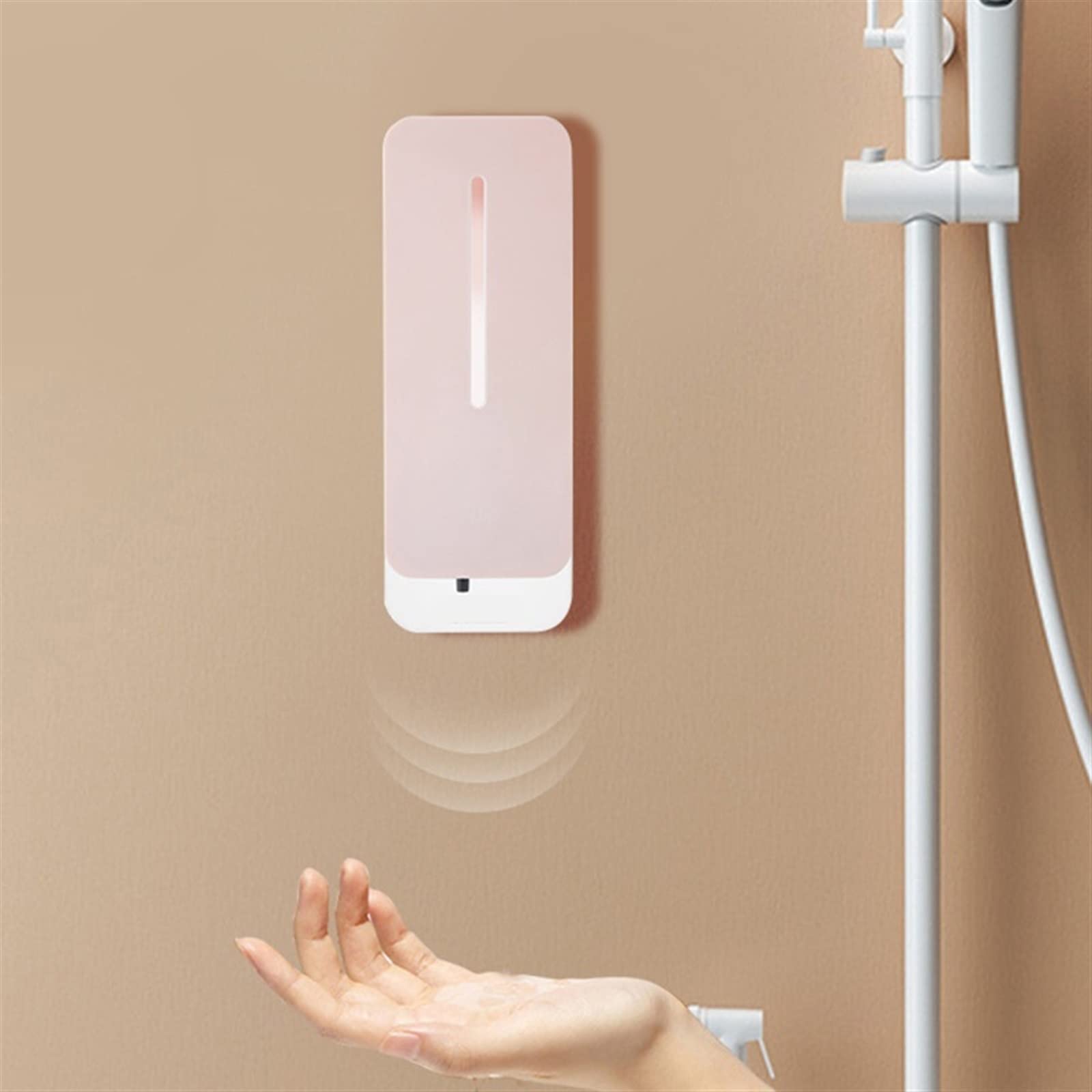 FEEGAR Automatic Foam Liquid Soap Dispensers Wall Mounted Sensor Non-Contact Bathroom Kitchen Smart Washing Hand Machine Hand Soap Dispenser (Color : Pink)