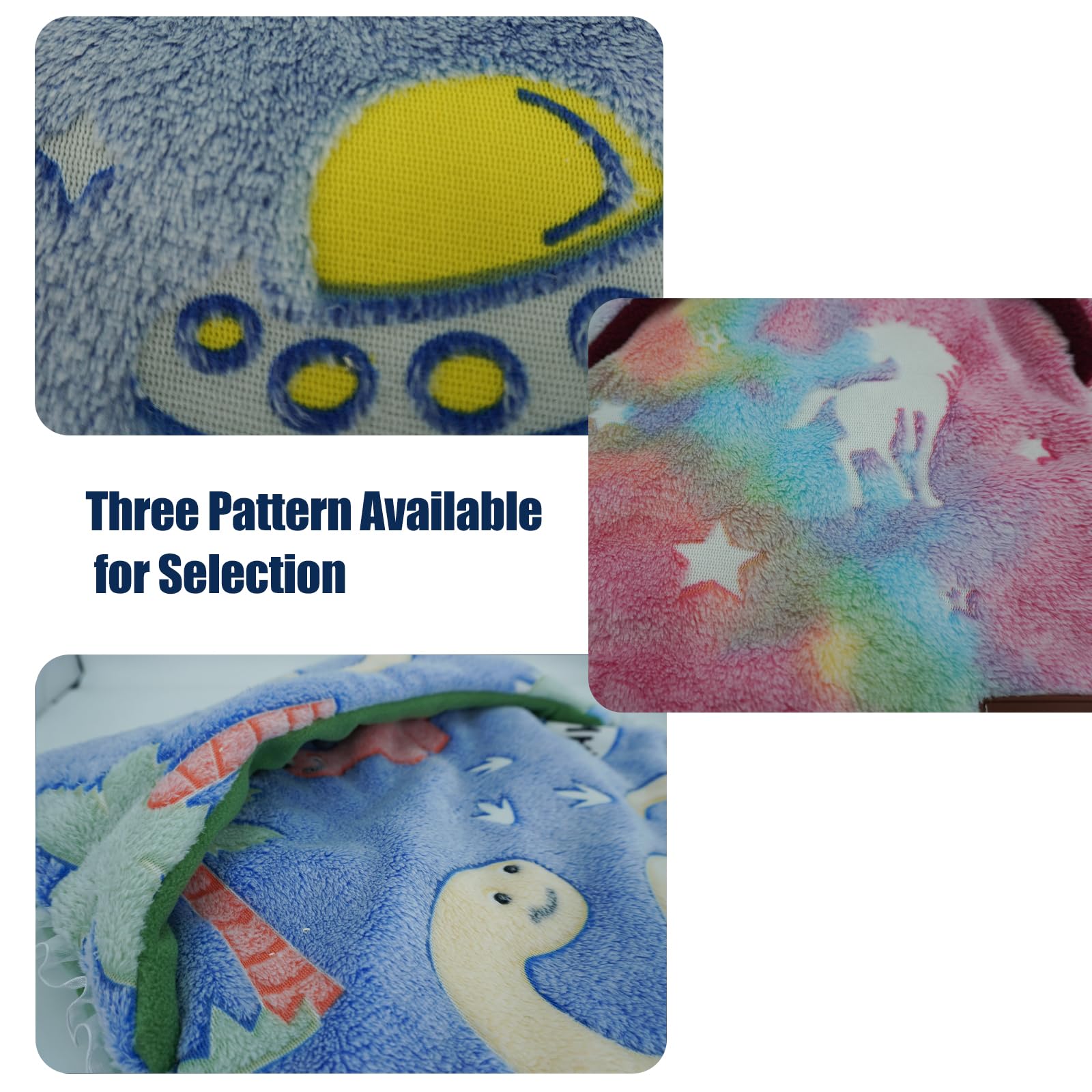 neolun Rabbit Bunny Bed Guinea Pig Bed Noctilucent Mats Plush Bunny Pad Mats Small Animal Dog Cat Bed Dog Crate Kennel Pad Mat Hamster Cozy Dog Bed Mat for Small Animal(Blue)