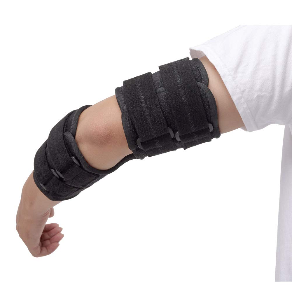 fibee Elbow Brace for Ulnar Nerve Entrapment,Cubital Tunnel Brace for Sleeping,Adjustable Elbow Immobilizer for Tendonitis,Arthritis and Pain Relief,Elbow Stabilizer Brace for Men and Women(L/XL)