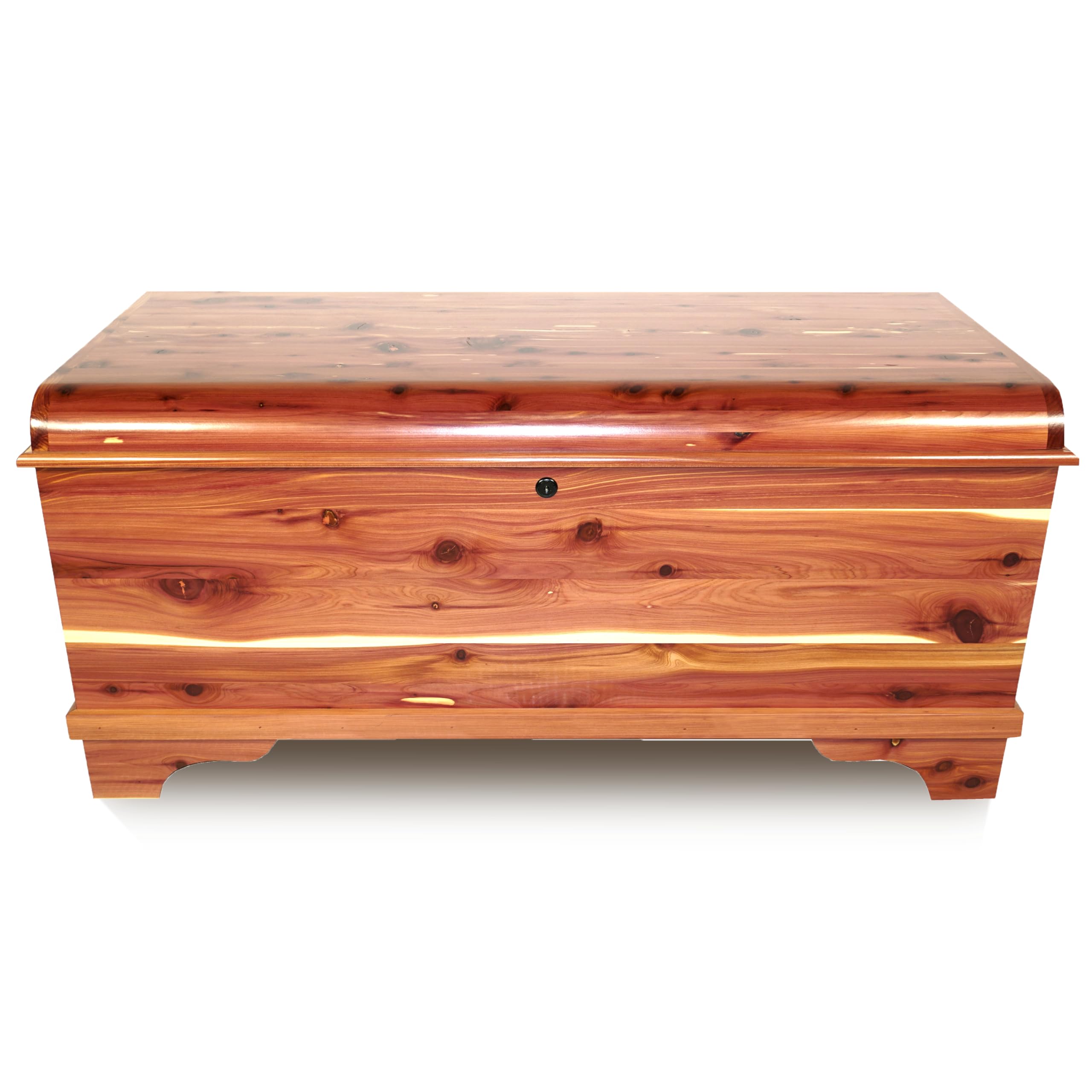 DutchCrafters 45" Amish Heirloom Aromatic Red Cedar Hope Chest with Waterfall Edge, Storage Trunk with Lock for Blankets and Keepsakes - Made in America (Large - 45", Natural)