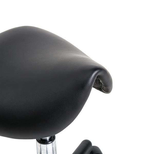 LLAMN Bar Stool Saddle Stool Plastic Flat Feet Rotation Bar Stool Black Spa Tattoo Massage Salon Furniture