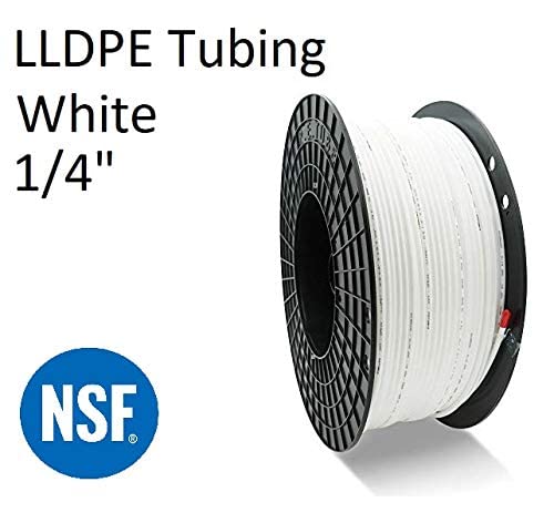 DMfit White LLDPE Tubing Tube (0.17" ID 1/4" OD) 1000 Feet per Reel, NSF/ANSI-51,61 Certificate