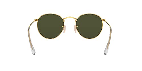 Ray-Ban Rb3447 Round Metal Sunglasses, Gold/G-15 Green, 53 mm