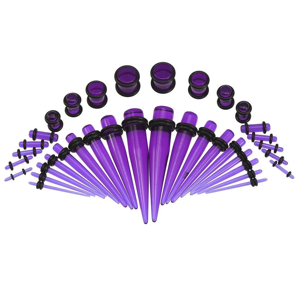 Ear Taper Ear Taper Kit Ear Stretching Kit Ear Taper Set Ear Fashionable Ear Stretching Piercing Jewelry Gift - 36pcs[Transparent ]