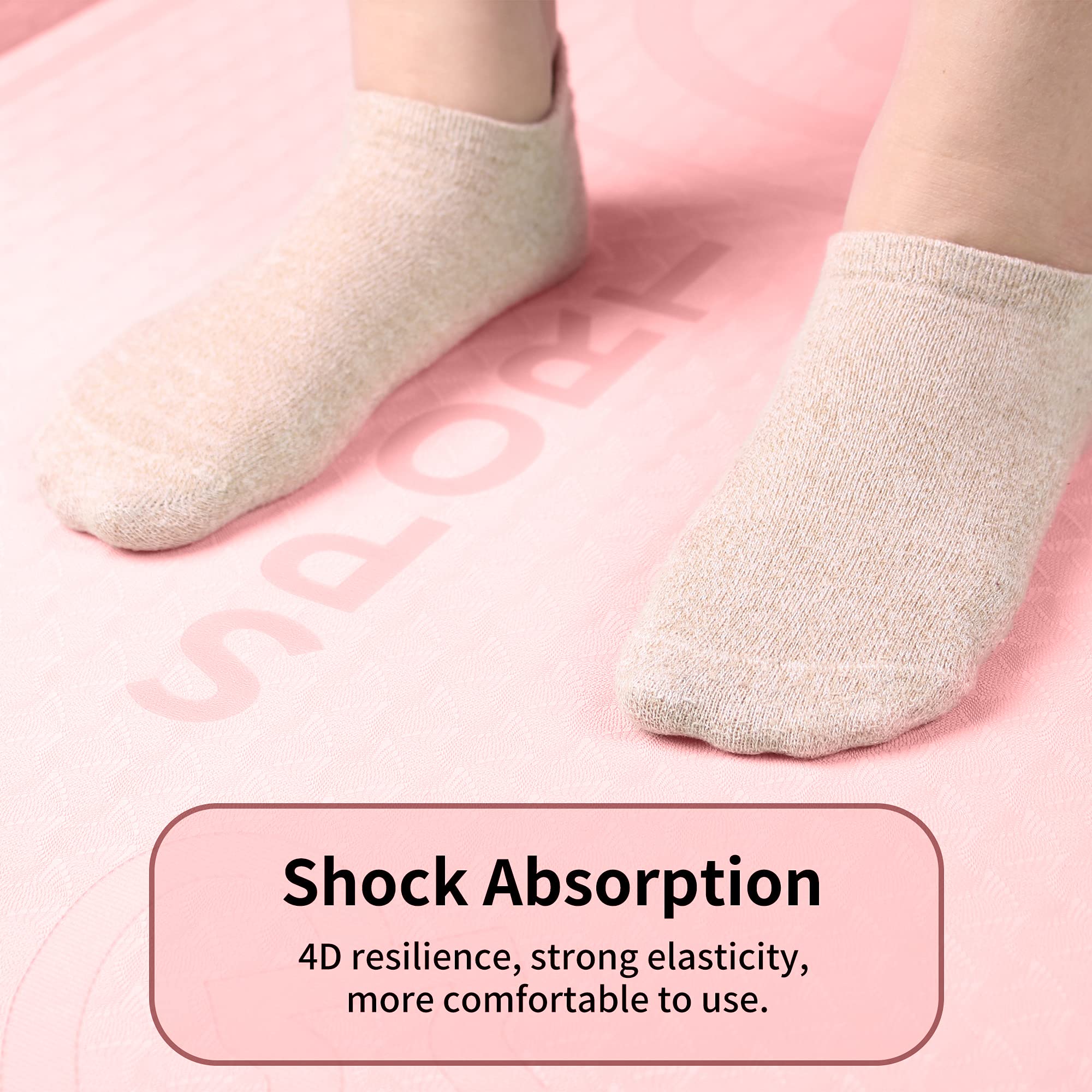 Feitycom- Jump Rope Mat Indoor, 53" 24.4" 1/3" 8mm Thick mat for Indoor Shock Absorbant and Comfortable Jumping Mat Workout, Extends the Life of Jump Rope, Joints, Knees and Back TSD002