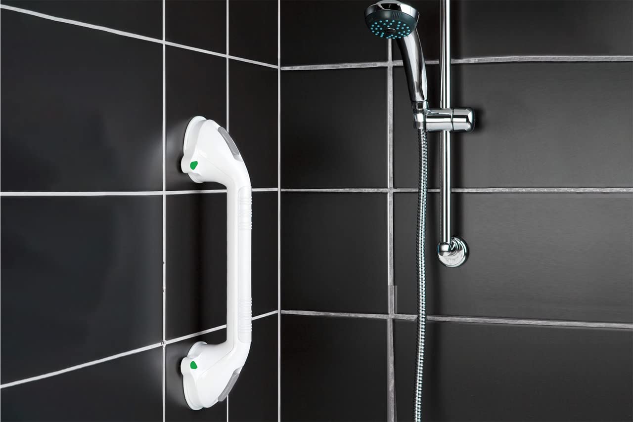 WENKO Wall Grip Secura White 59 cm-with Indicator, 8.5 x 42 x 11.5 cm