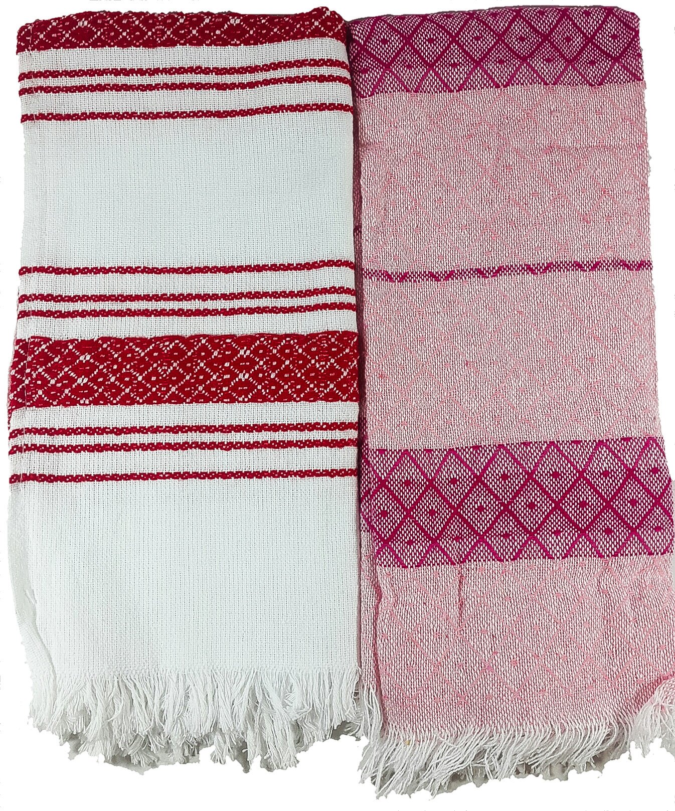 Handwoven Basket & Tortilla Cloths by Jacq & Jürgen - 2 Pack Natural Medium and Large Floral Bundle – 100% Palm Mexican Art