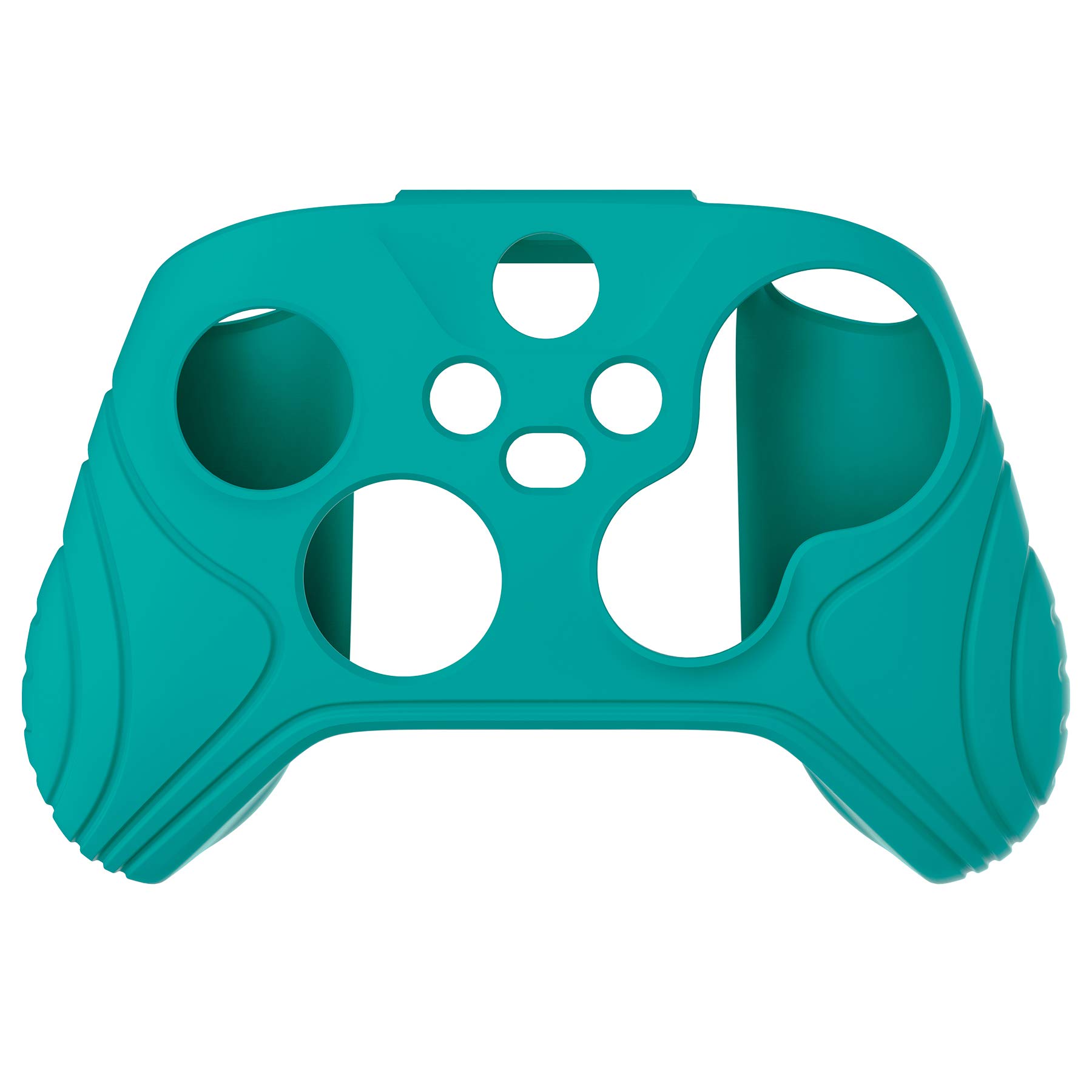 eXtremeRate PlayVital Samurai Edition Aqua Green Anti-Slip Controller Grip Silicone Skin for Xbox Core Controller, Ergonomic Protective Case Cover for Xbox Series S/X Controller w/Thumb Grips