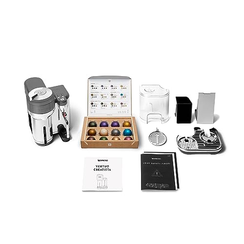 Nespresso the Vertuo Creatista Coffee and Espresso Maker by Breville, BVE850BST, Black Stainless Steel