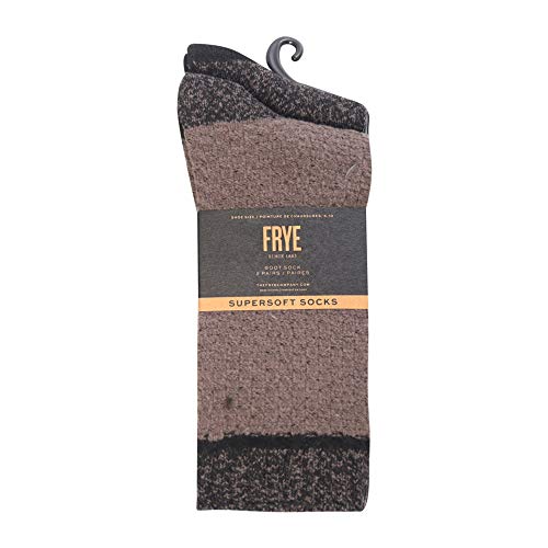 Frye Men's 2-Pack Supersoft Boot Socks, Ash Waffle Texture, One Size