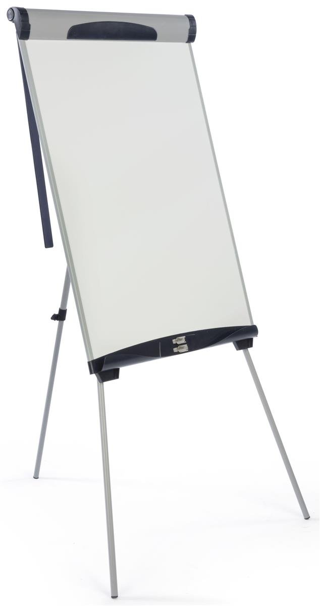Displays2go Dry Erase Tripod Easel, 26" x 37" Magnetic White Board, Height Adjustable (AWBE24ST)