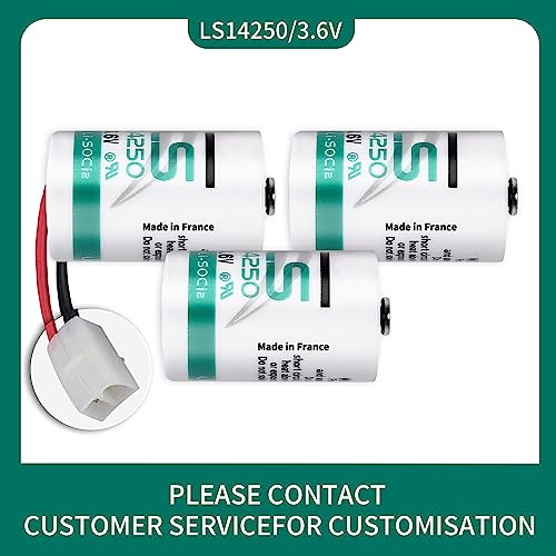 iNFISAN 2 X SAFT LS14250 1/2 AA 3.6v Battery 14250 Can Use for Dogwatch R9 Leash 1200mAh High Capacity