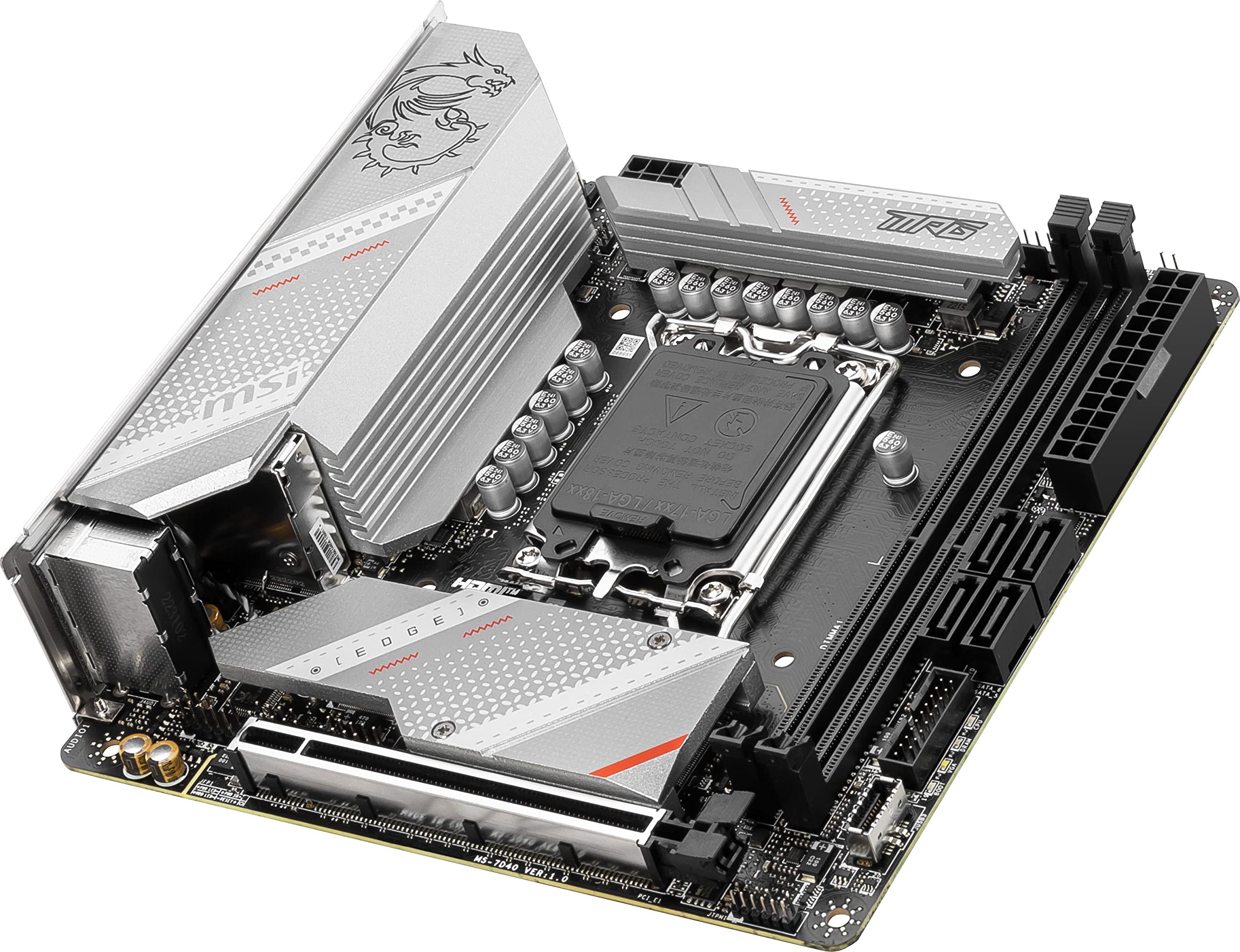 MSI MPG B760I Edge WiFi DDR4 Gaming Motherboard (Supports 12th/13th Gen Intel Processors, LGA 1700, DDR4, PCIe 4.0, M.2, 2.5Gbps LAN, USB 3.2 Gen2, Wi-Fi 6E, Mini-ITX)