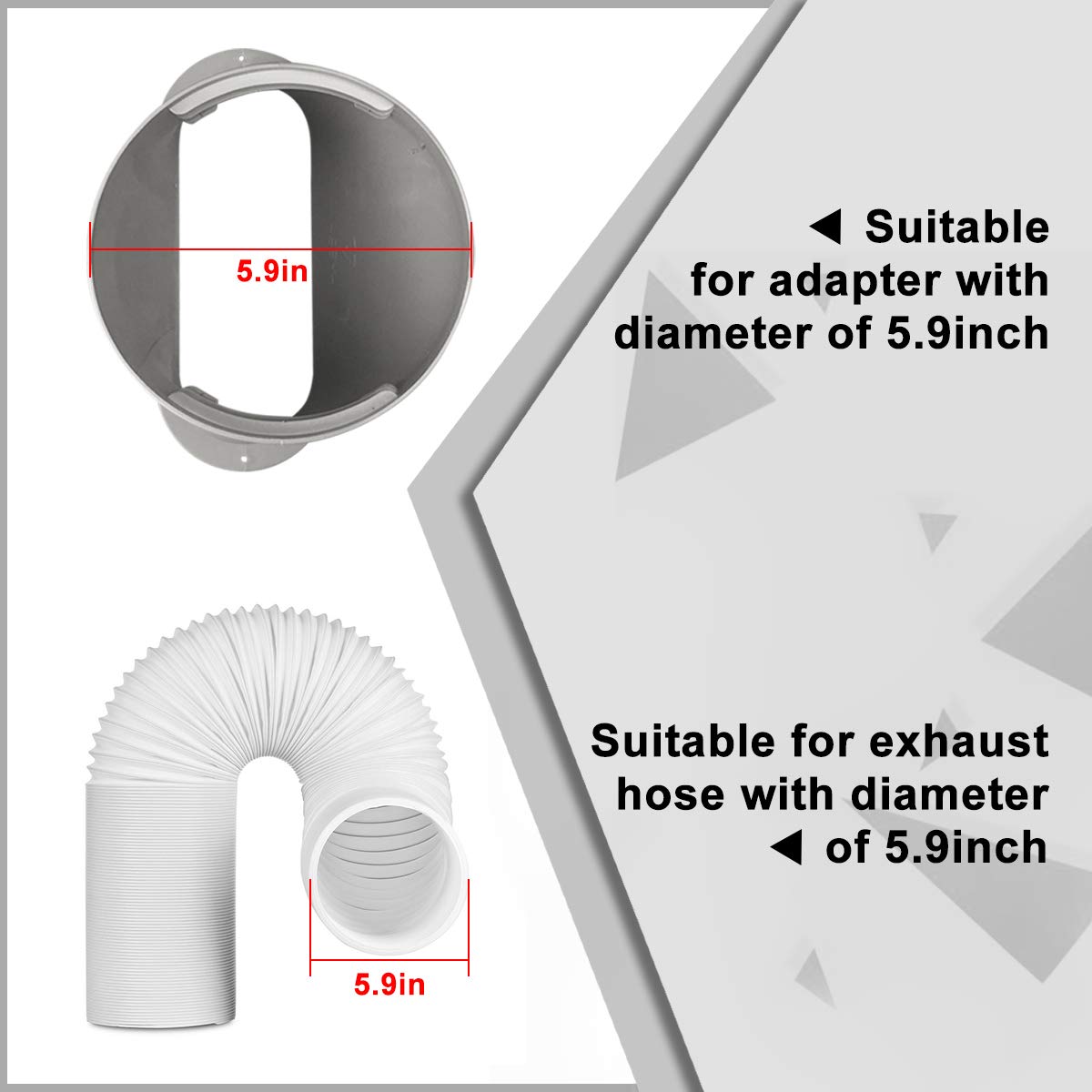 Forestchill Portable Air Conditioner Window Kit Replacement, Adjustable Window Sealing Plate, Max length 51.2 in