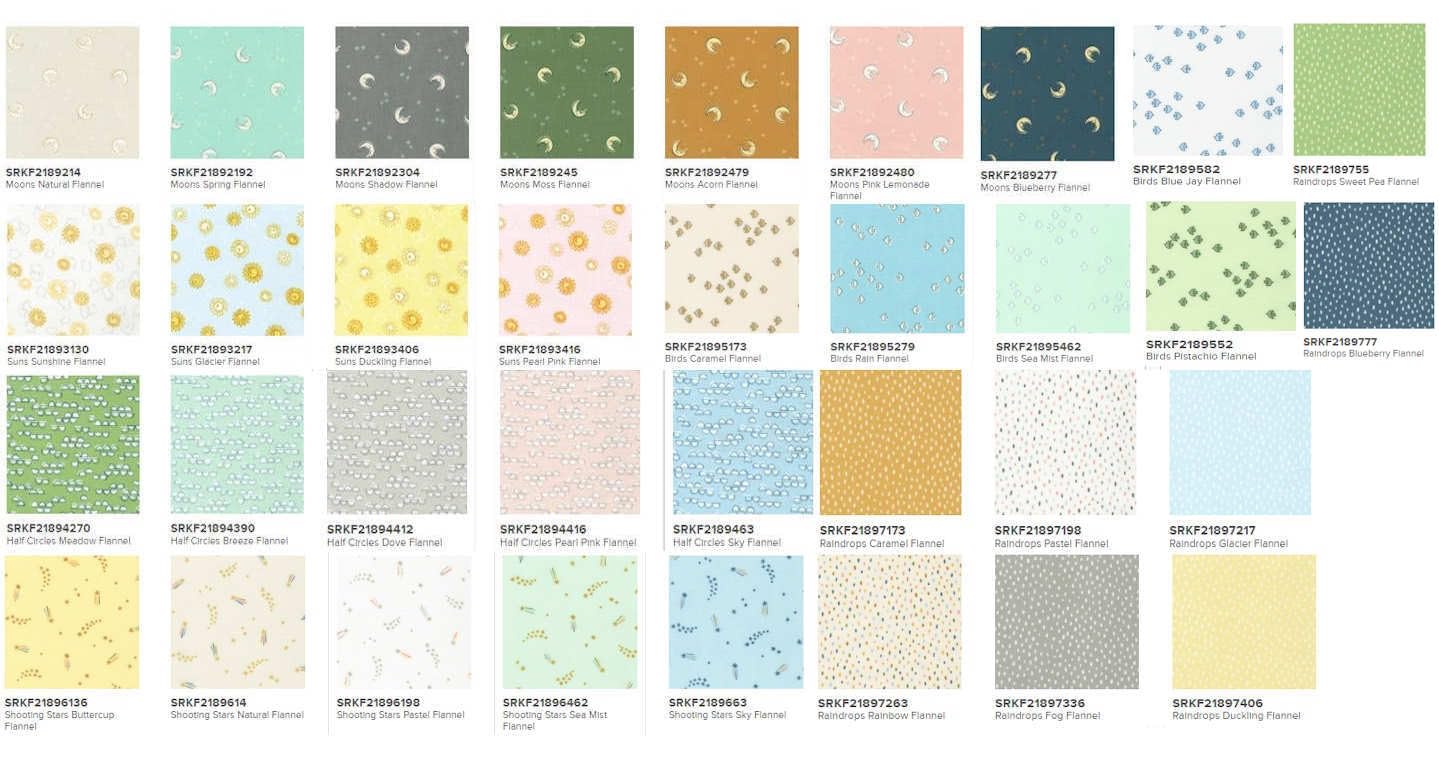 Robert Kaufman Over The Moon Flannel Suns, Fabric by The Yard (Duckling)