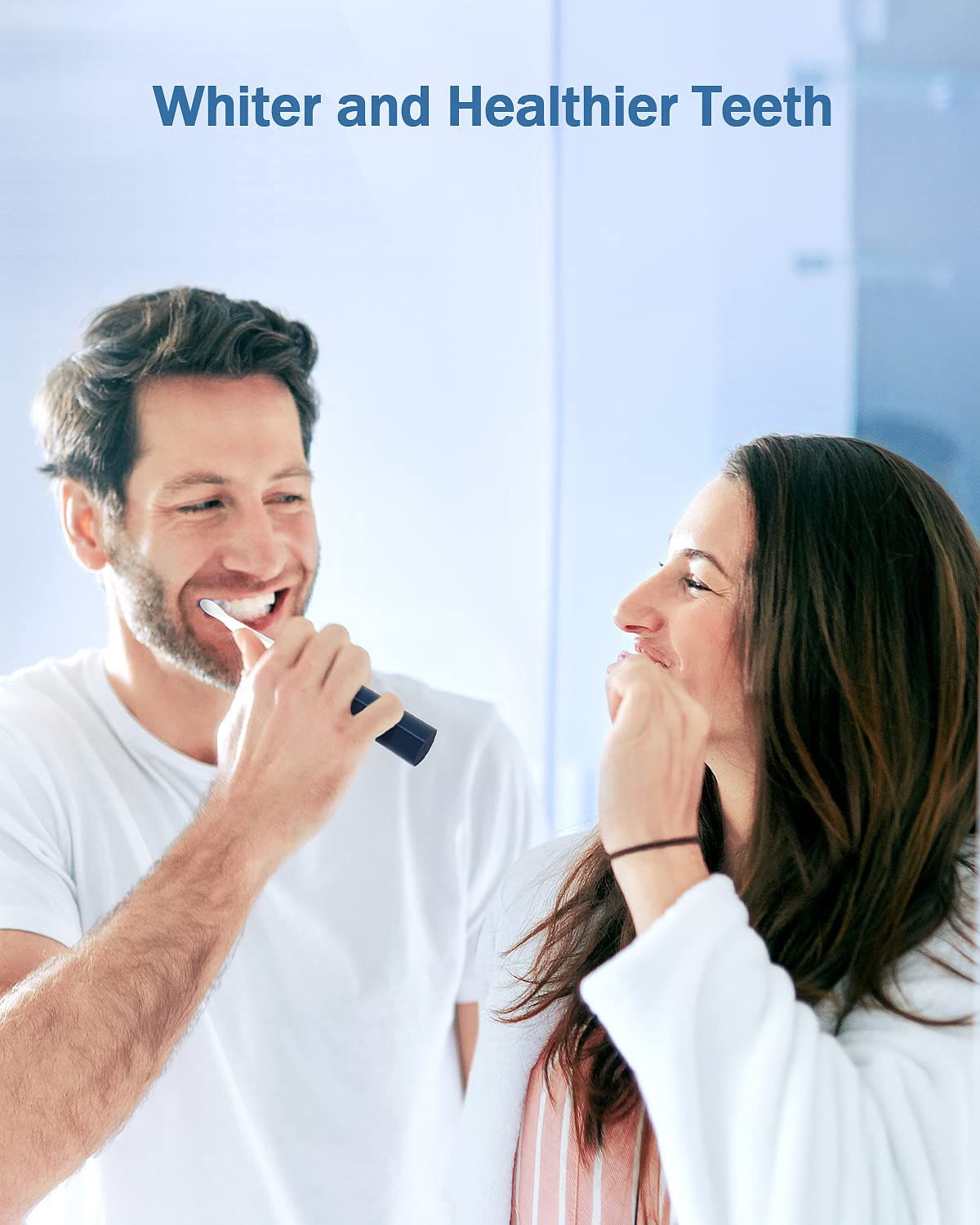 Initio Sonic Electric Toothbrush for Adults Rechargeable Toothbrush with Smart Timer 5 Modes 3 Brush Heads 40,000 VPM Motor Whitening Power Toothbrush IT959 (Navy Blue)