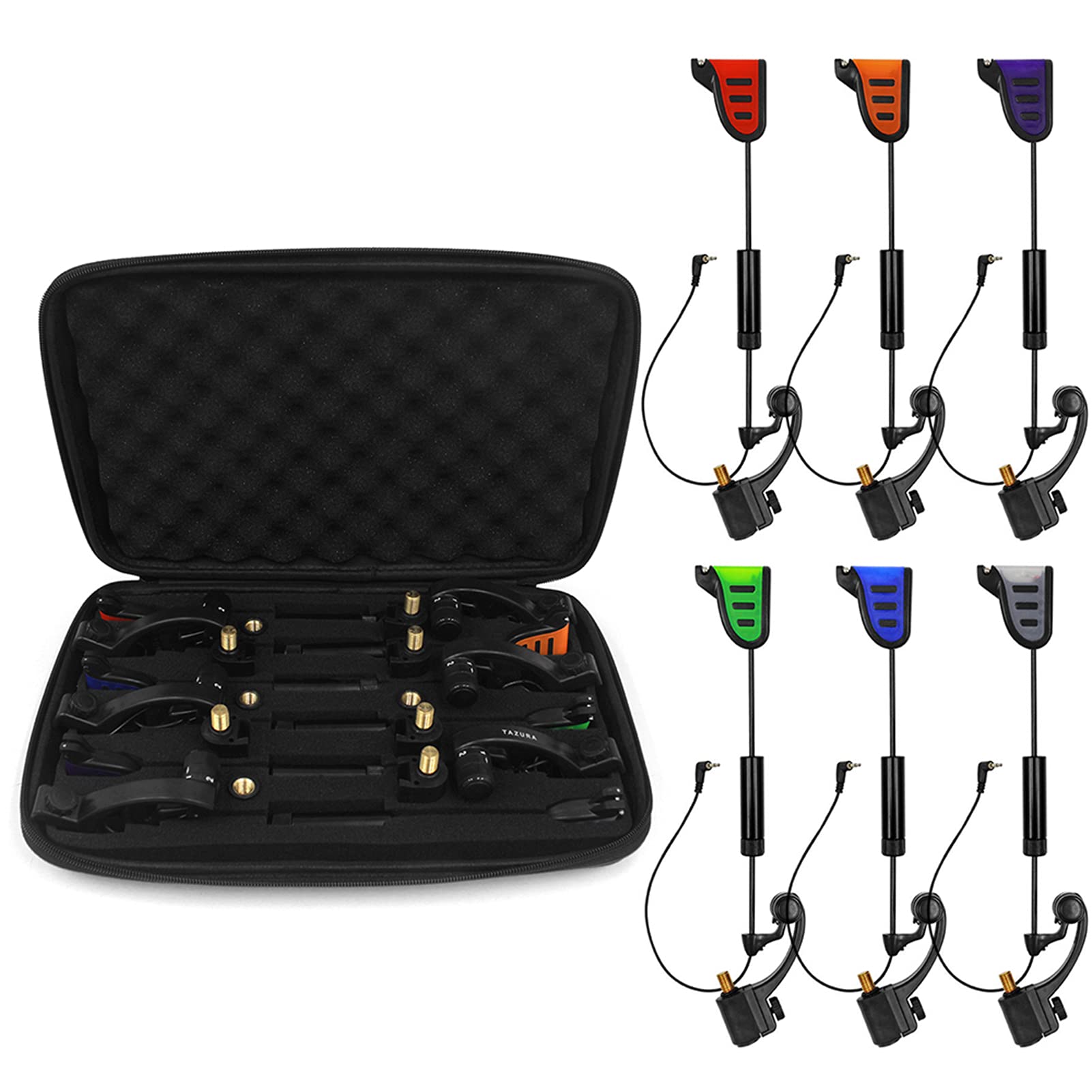Doorslay Fishing Bite Indicators Set LED Bite Indicator Illuminated Bite Indicators with Storage Case Fishing Tackle