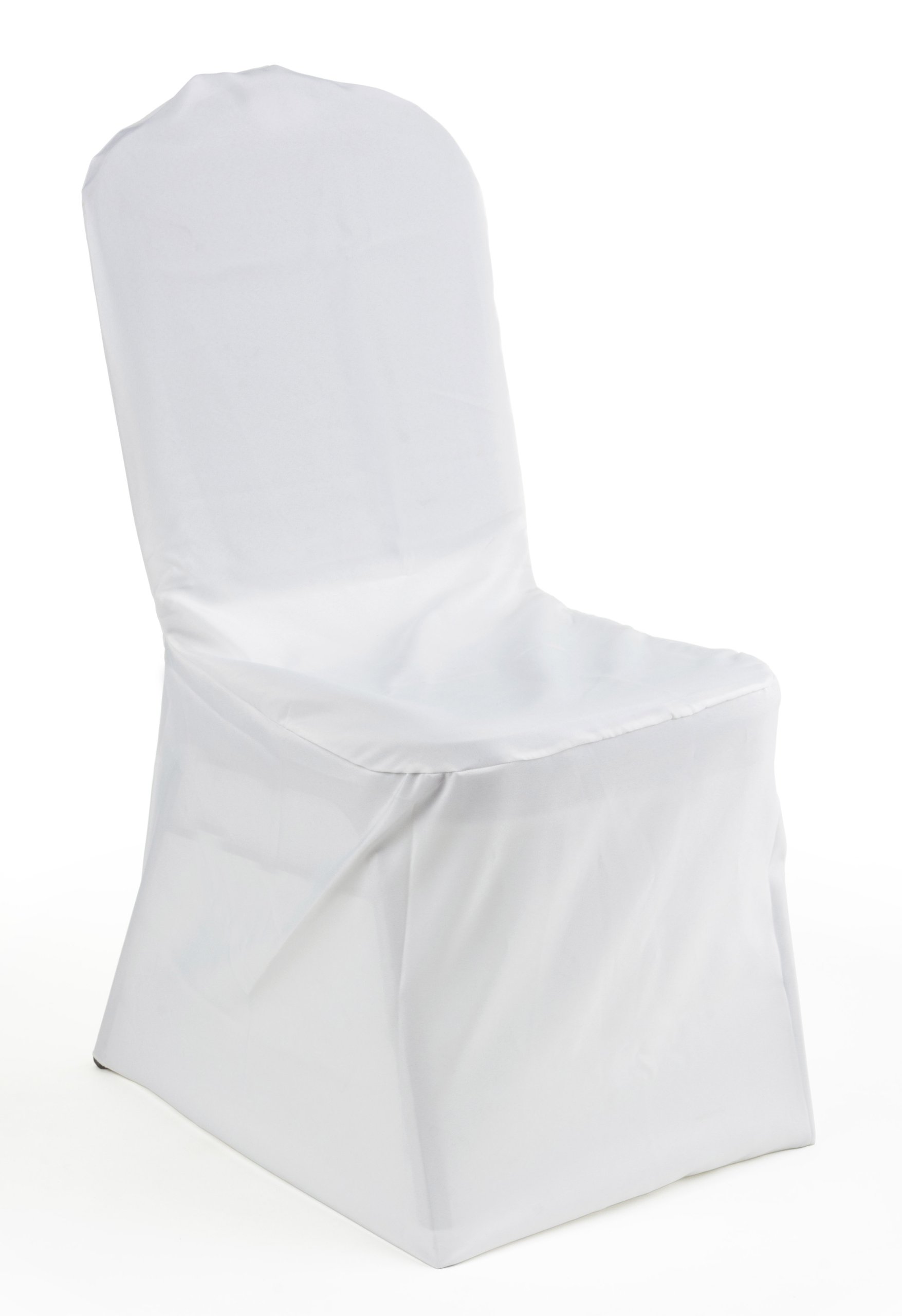 Displays2go White Cover for Tall Banquet Chair, 38-Inch