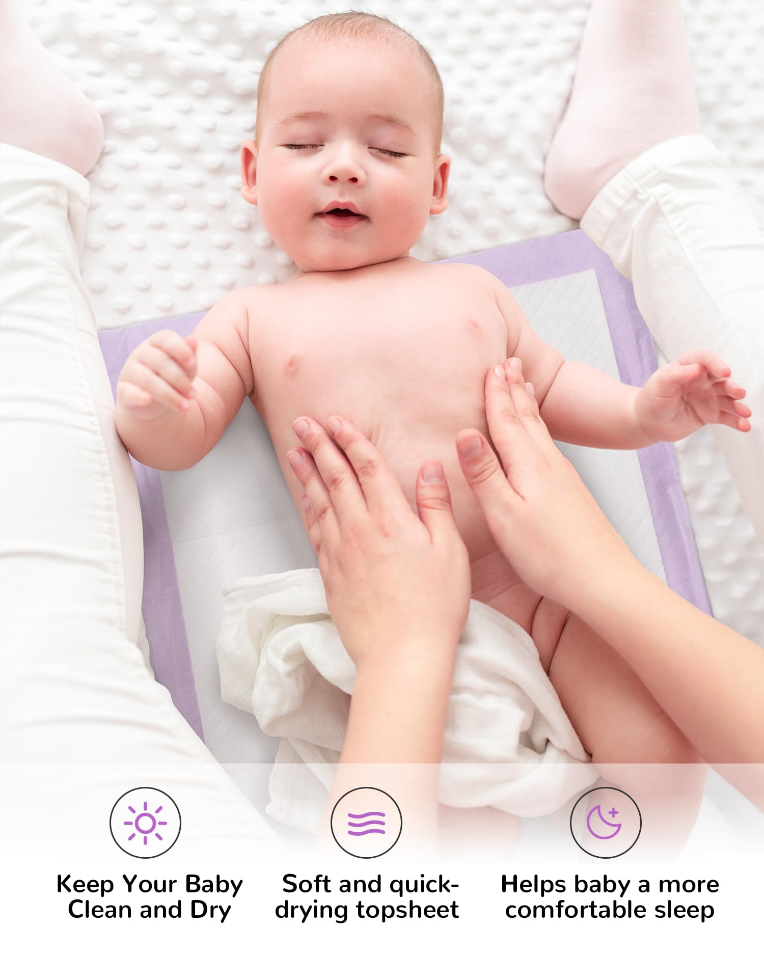 Disposable Changing Pads 50Pack Baby Underpads 18 x 24 in Matress Protection Pads Ultra Soft Premium Absorbent Waterproof Diaper Changing Liners Pee Pads