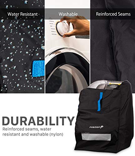 Fosmon Airplane Car Seat Travel Bag Adjustable Shoulder Strap Padded Nylon Backpack Style Universal Size