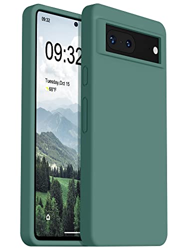 OTOFLY Designed for Pixel 7 Case, Silicone Shockproof Slim Thin Phone Case for Google Pixel 7 6.3 inch (Pine Green)