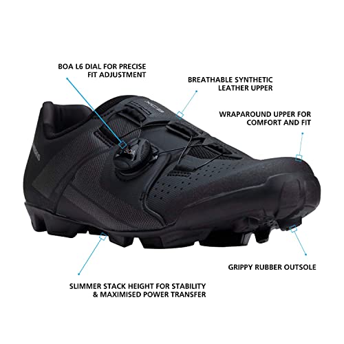 SHIMANO SH-XC300 High Value XC Mountain Bike Shoe, Black, 7.5-8 Men (EU 41)