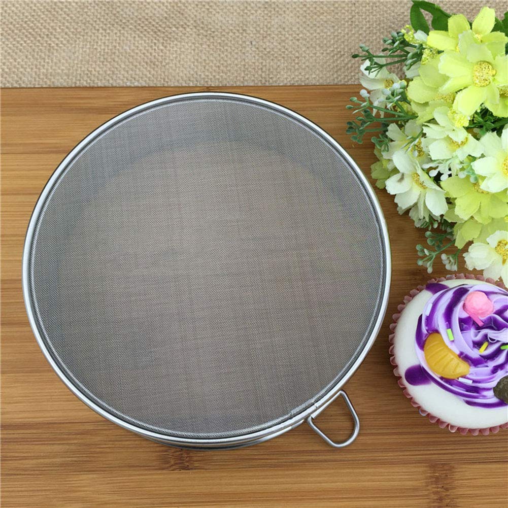 Flour Sifter for Baking - Flour Sieve Fine Mesh (6 Inch 60 Mesh) -Premium Rustproof Stainless Steel