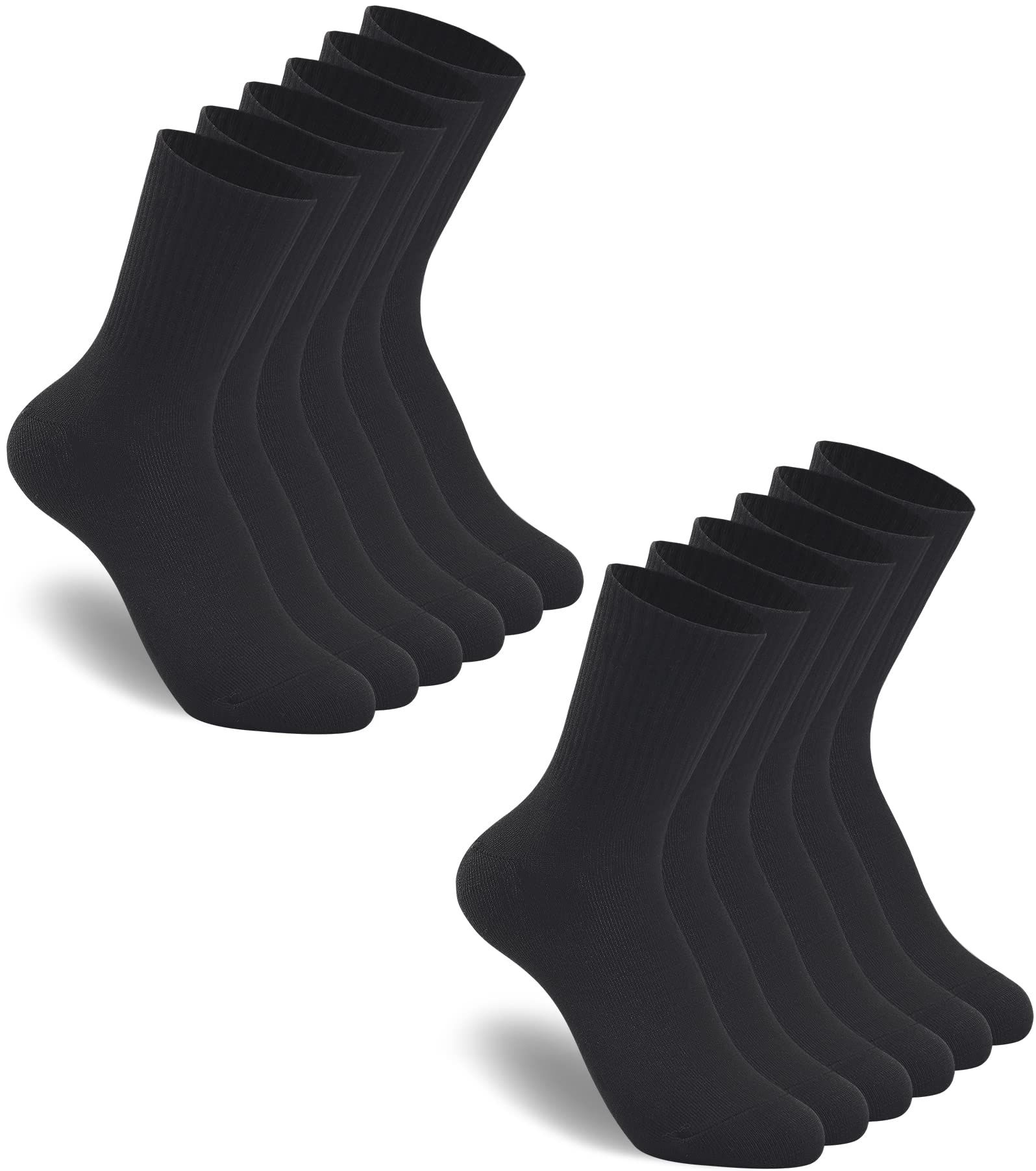 HAVE A TREE 3-6 Pack Womens Crew Casual Calf Socks (H002-6B)
