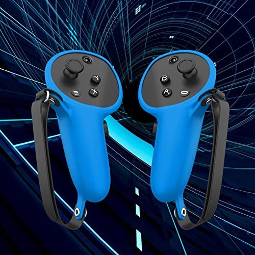 KOZEEY 2Pieces Controller Protective Cover,Shock Resistance, Touch Controller Grip Cover, Accessories Handle Protector Case for, Blue