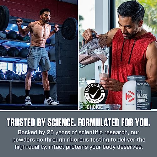 Dymatize Super Mass Gainer Protein Powder, 1280 Calories & 52g Protein, 10.7g BCAAs, Mixes Easily, Tastes Delicious, Rich Chocolate, 6 lbs