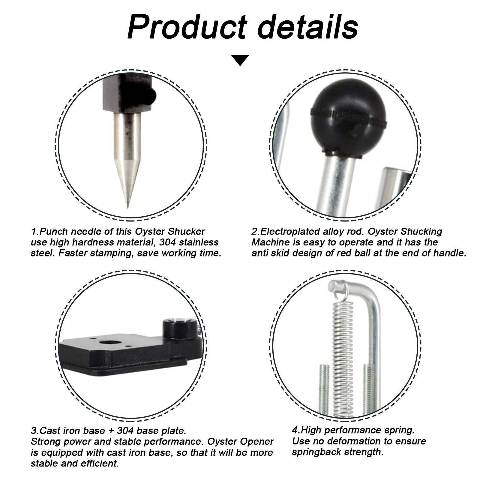 JIAWANSHUN Oyster Shucker Manual Oyster Shucking Machine Oyster Shell Opener Machine Oyster Opener Set Clam Opener Oyster Sheller Oyster Shucking Tool Seafood Tools