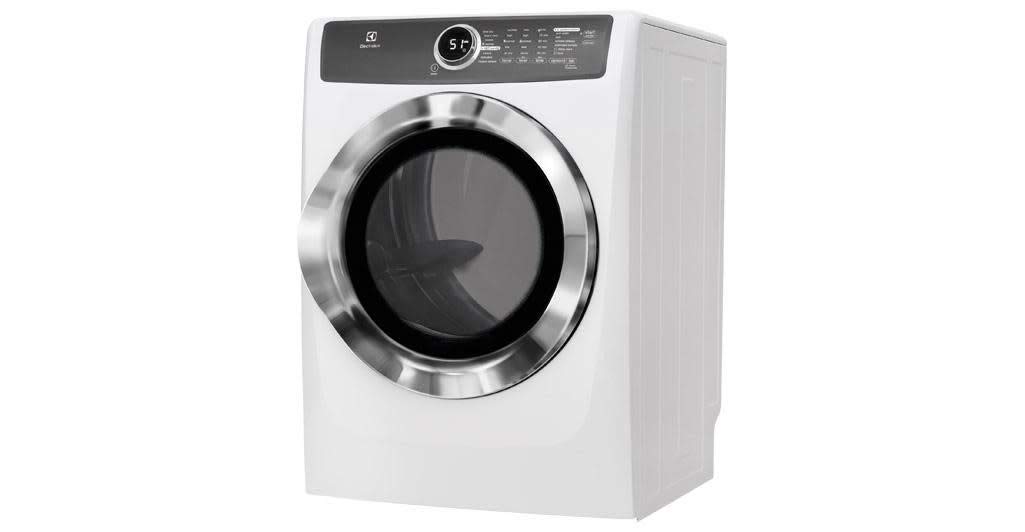 Electrolux EFME517STT 27" Energy Star Front Load Electric Dryer with 8 cu. ft. Capacity 8 Dry Cycles Steam Perfect Wrinkle Release Option and Reversible Door: Titanium