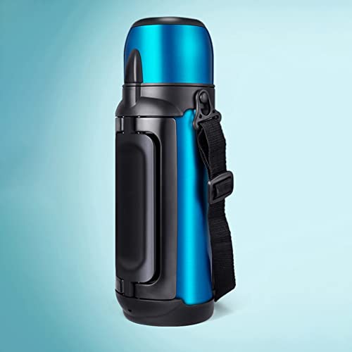 MMLLZEL Large Capacity Stainless Steel Thermos Outdoor Travel Sports Personality Hot Water Cup Portable Insulation Vacuum (Color : D, Size : 1.5L)