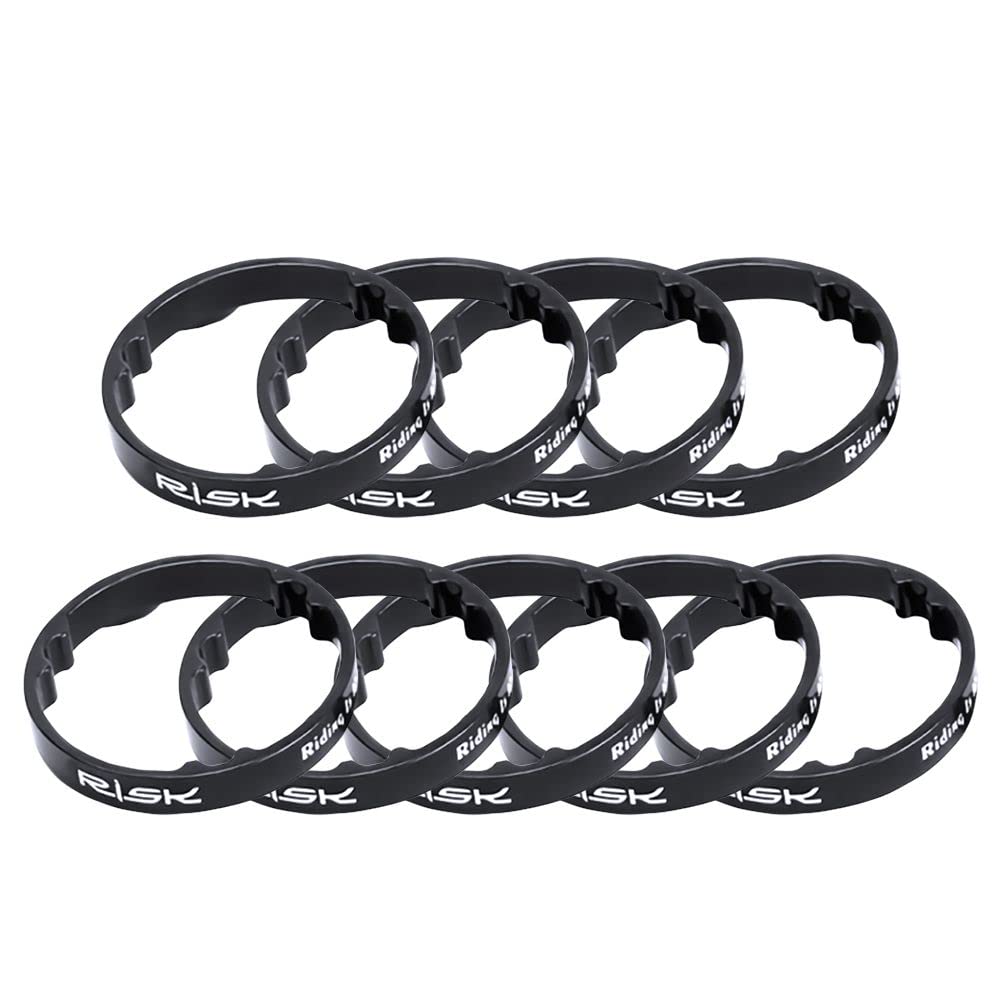 HomeSoGood 8PCS Bicycle Headset Spacer Aluminium Alloy Bicycle Stem Headset Spacers for MTB Road Bike 5&10mm