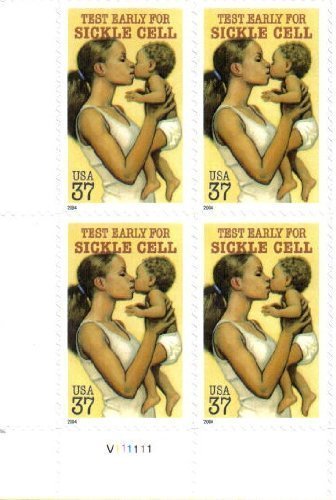 Sickle Cell Anemia Disease ~ Blood Cells ~ Black Heritage ~ Black History #3877 Plate Block of 4 x 37Β’ US Postage Stamps