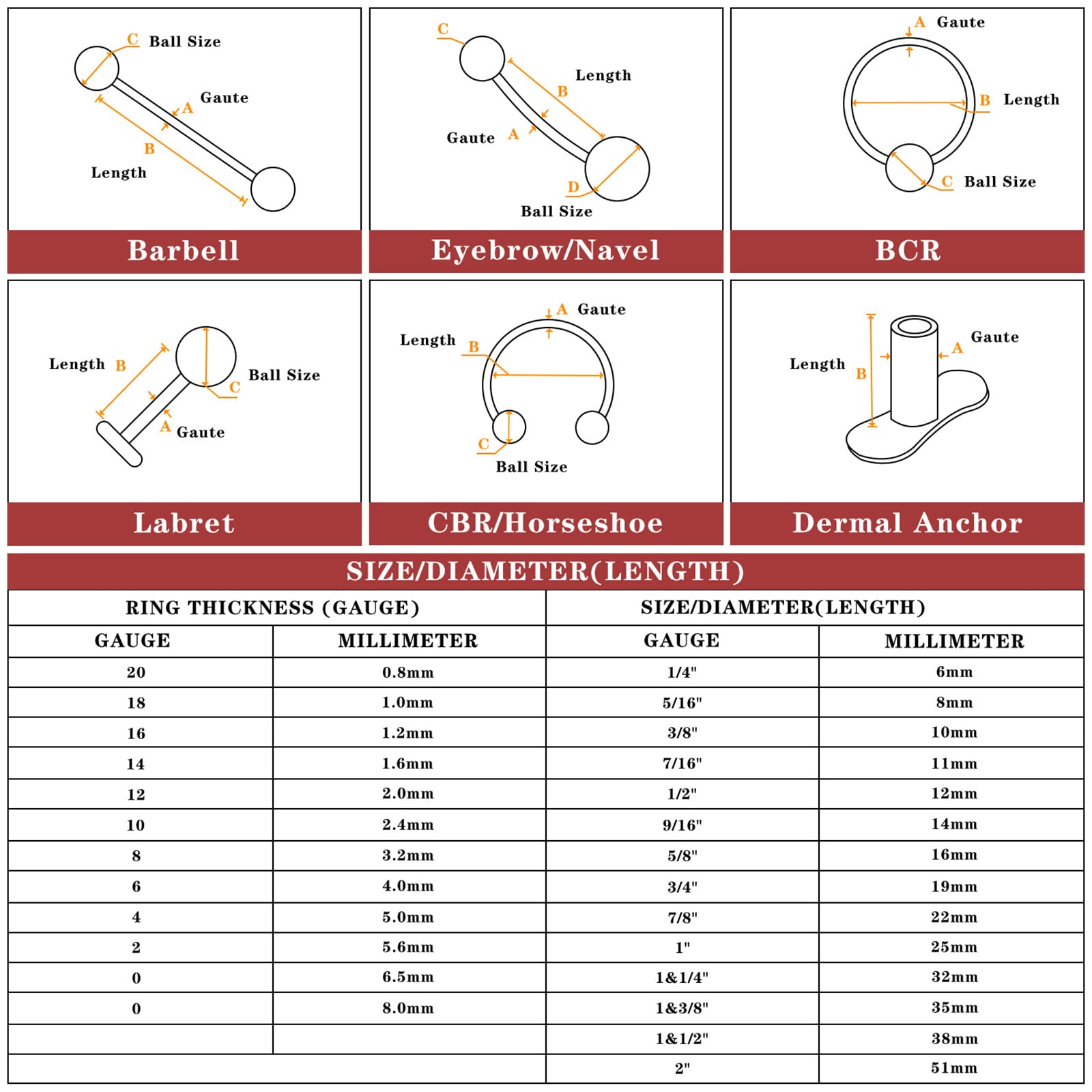 FINE4U 16G Gold Snake Piercing Jewelry for Conch, Tragus, Helix - ASTM F136 Titanium Hypoallergenic Cartilage Earring, Internally Threaded Nickel Free Flat Back Stud