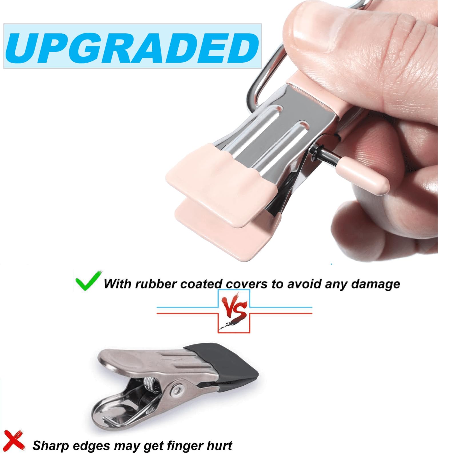 Multifunctional Portable Hanging Clips Clothespin/Upgrade Double Head Clamp Dipped Hanger for Closet Hooks/Clip for Hat, Pants,Skirts Storage Hanging/Space-Saving Travel Hook… (12Pcs, Creamy White)