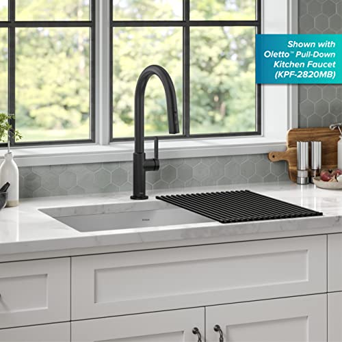 Kraus KHU100-32 Standart PRO 16 Gauge Undermount Single Bowl Stainless Steel Kitchen Sink, 32 Inch