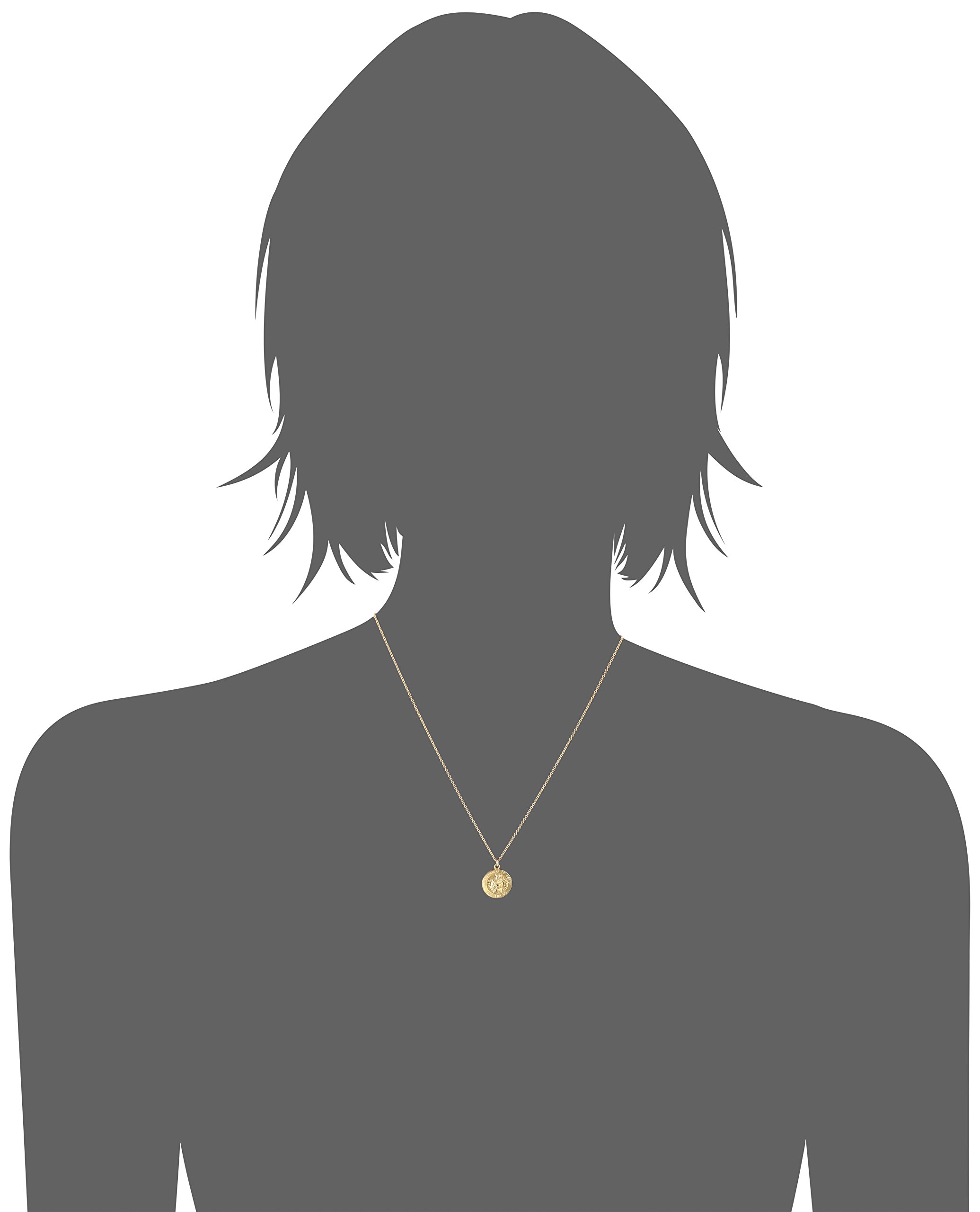 Dogeared Saint Francis Necklace St Francis Gold Dipped Chain Necklace, 16" + 2.5" Extender