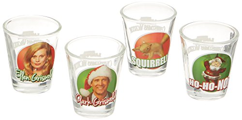 ICUP National Lampoon's Christmas Vacation Color Photo Shot Glass (4 Pack), Clear