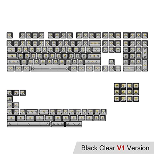 EPOMAKER 155 Keys Clear Keycaps Polycabonate ASA Profile Transparent Set for Mechanical Gaming Keyboard, Compatible with MX-Clone Switches Cherry/Gateron/Kailh/Switch