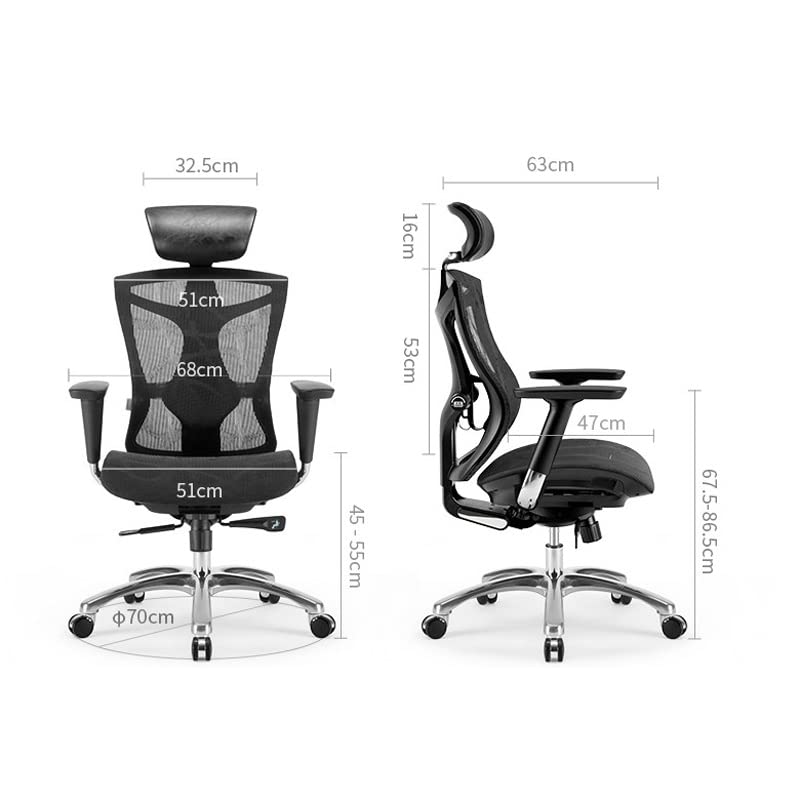LUKEO Ergonomic Computer Chair Home Waist Engineering Office Chair E-Sports Seat Human Design Multi-Function Adjustment