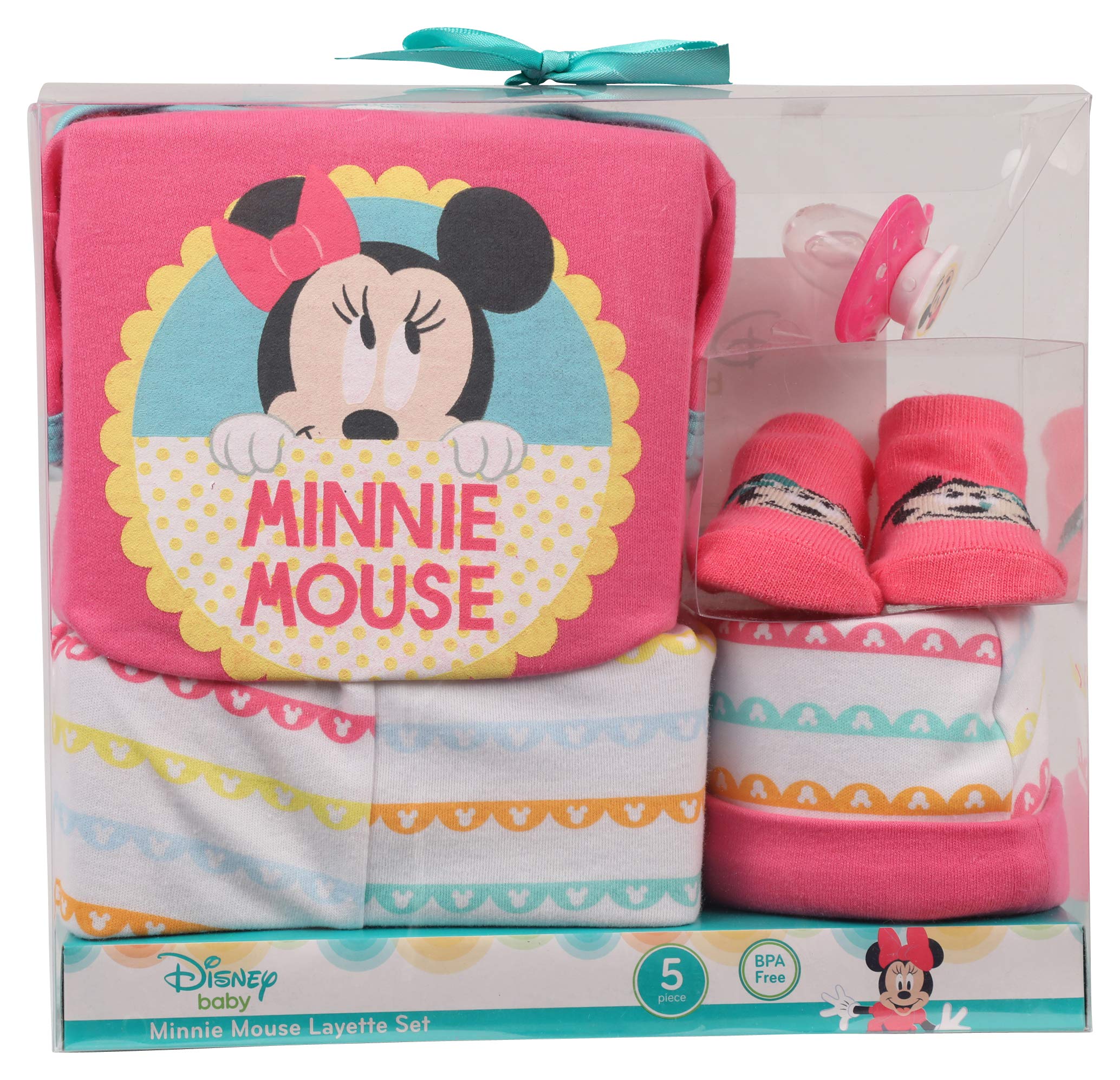 Disney Minnie Mouse 5 Piece Layette Set, 0-3 Months, Pink