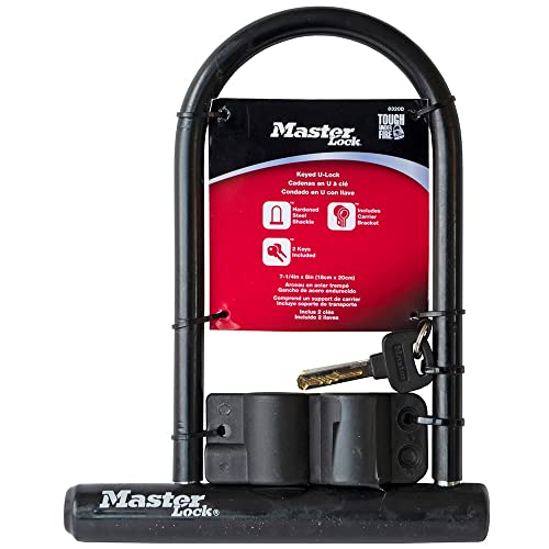 Master Lock 8320D Keyed U-Lock, 7-1/4" x 8", Black