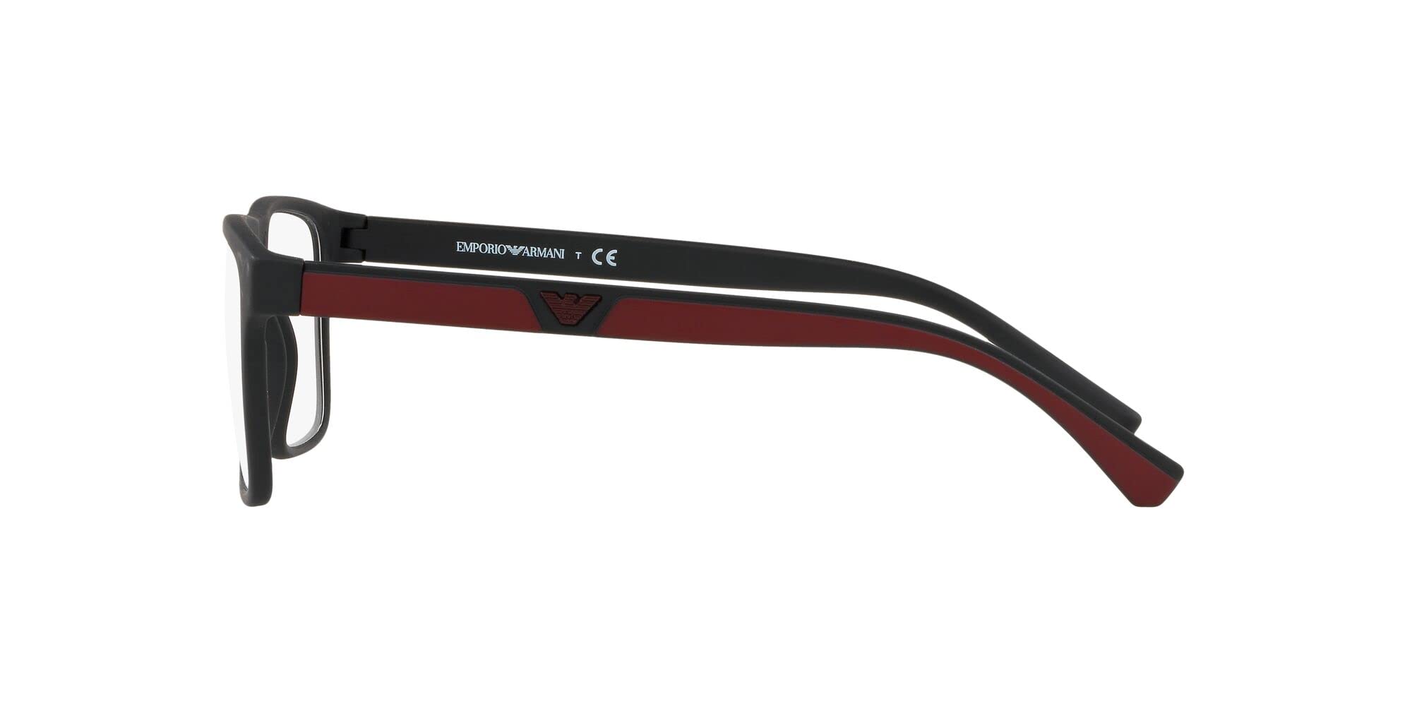 Emporio Armani Men's EA4115 Prescription Eyewear Frames with Two Interchangeable Sun Clip-Ons Rectangular, Matte Black/Clear/Grey/Mirrored Grey, 54 mm