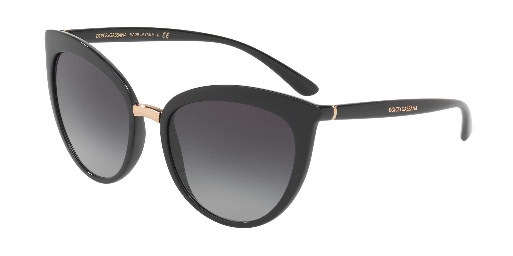 Dolce & Gabbana DG6113 Women's Sunglasses Black/Light Grey Gradient Black 55
